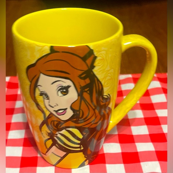 Disney | Dining | Disney Beauty And The Beast Coffee Mug Yellow Belle ...
